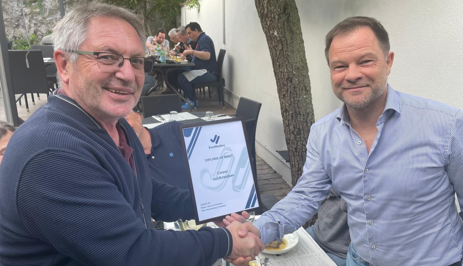 Casper Guldbrandsen honoured with EuroHockey Diploma of Merit - EuroHockey